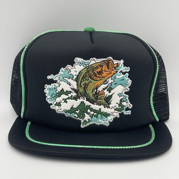 Unbranded | Accessories | Vintage Bass Fishing Angler Snapback Trucker ...